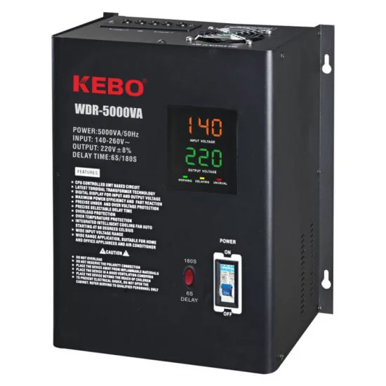 Stabilisateur de tension 1800W 220V Kebo WDR-3000VA – Prix Maroc